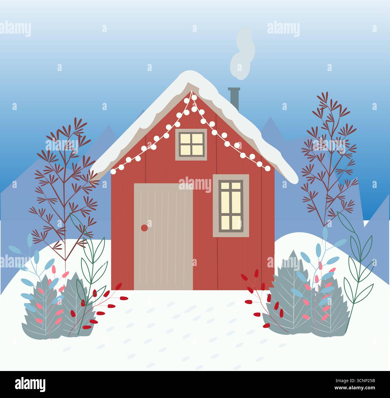 Cute gingerbread house village Stock Vector Images - Alamy