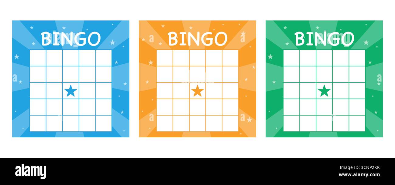 Bingo card blank lotto template, board game background grid, Vintage ...