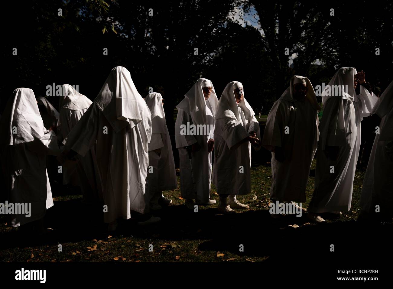 Members of the Druid Order perform a ceremony to celebrate the autumn ...
