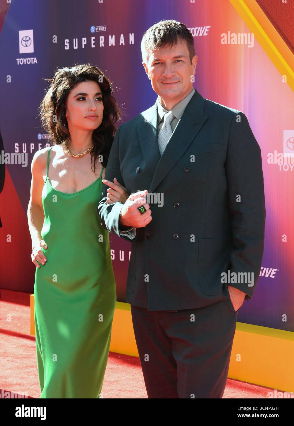 Actress Tania Raymonde and actor Nathan Fillion attend the Premiere of ...