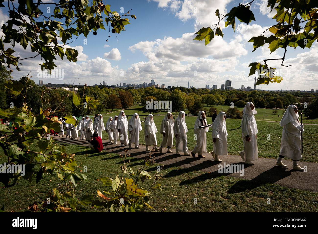 Members of the Druid Order perform a ceremony to celebrate the autumn ...