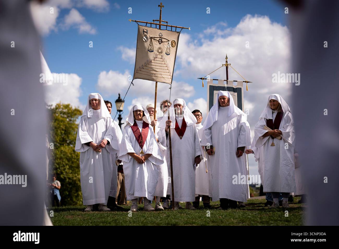 Members of the Druid Order perform a ceremony to celebrate the autumn ...