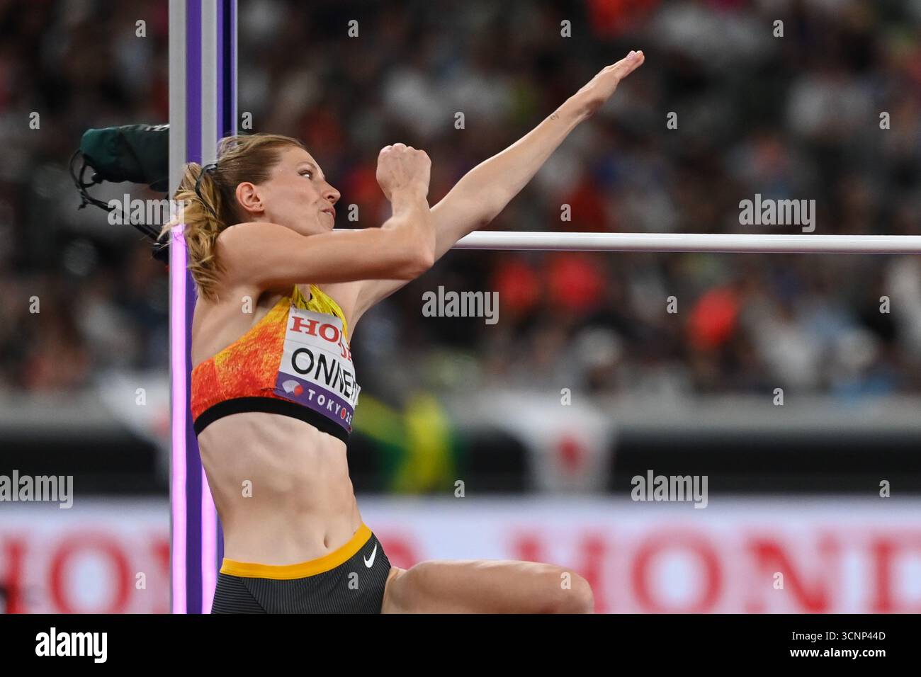 Imke Onnen (Germany) during the high jump final during the World ...