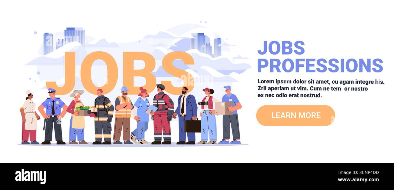 Group professions occupations Cut Out Stock Images & Pictures - Alamy