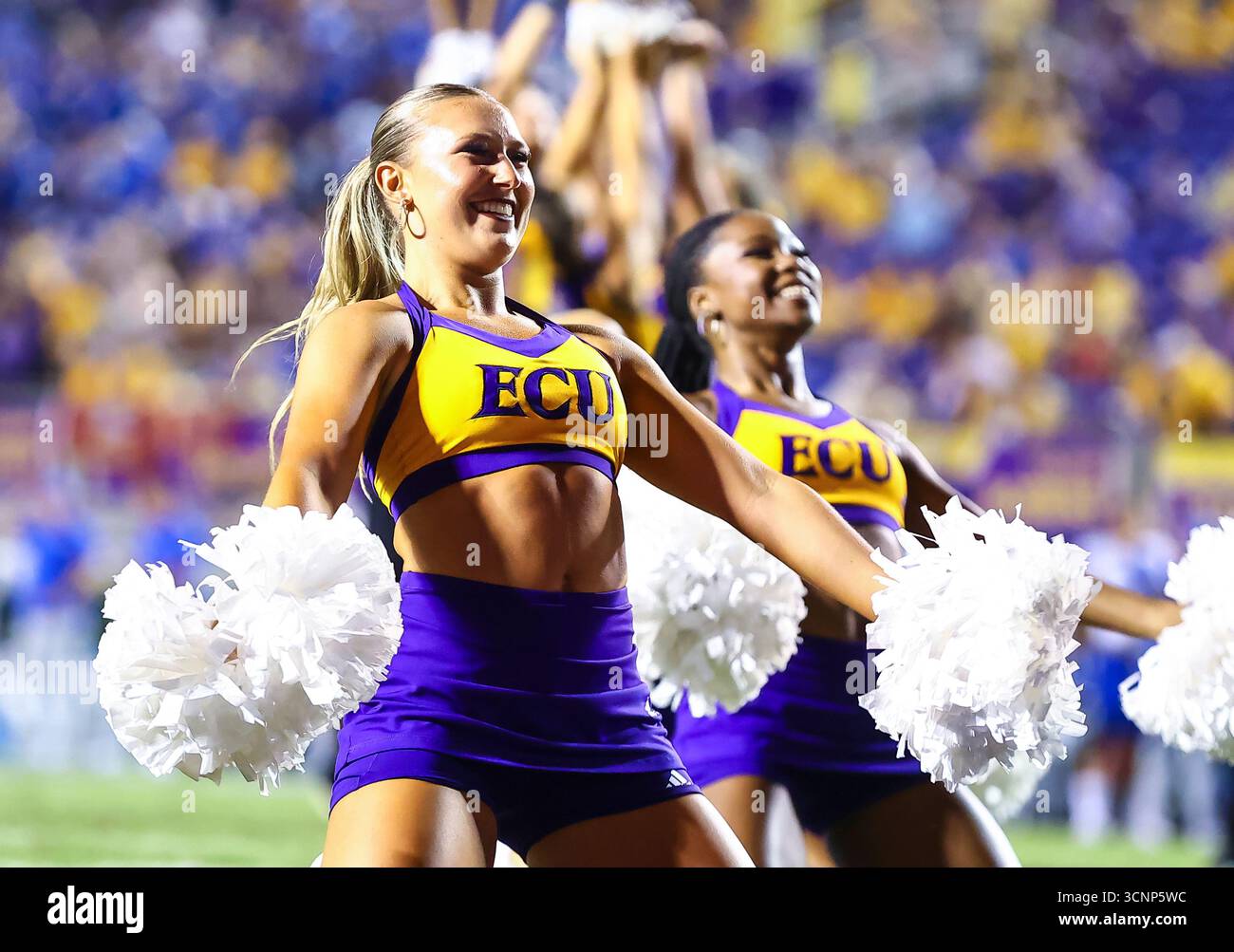 September 20, 2025: ECU cheer team. NCAA football game between Brigham ...