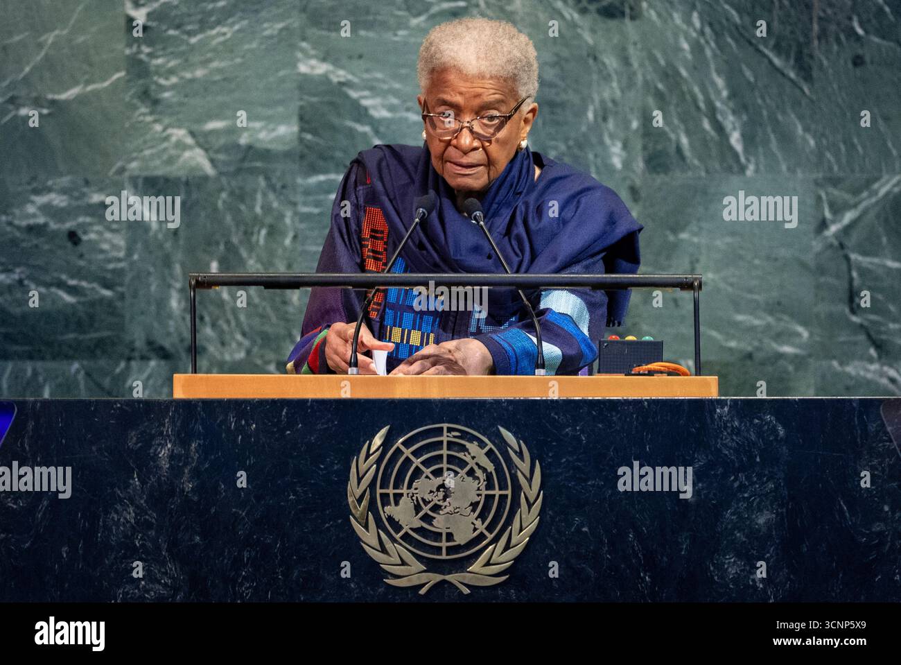 Ellen Johnson Sirleaf, former President of Liberia, addresses the 80th ...