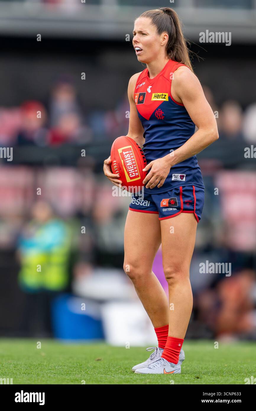 Kate Hore of Melbourne FC seen in action during the Round 6 game of the ...