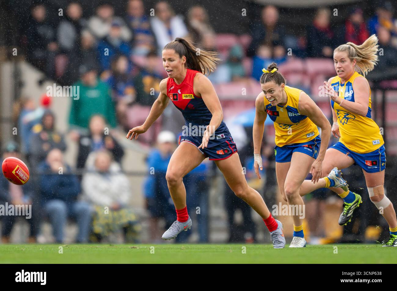 Kate Hore of Melbourne FC seen in action during the Round 6 game of the ...