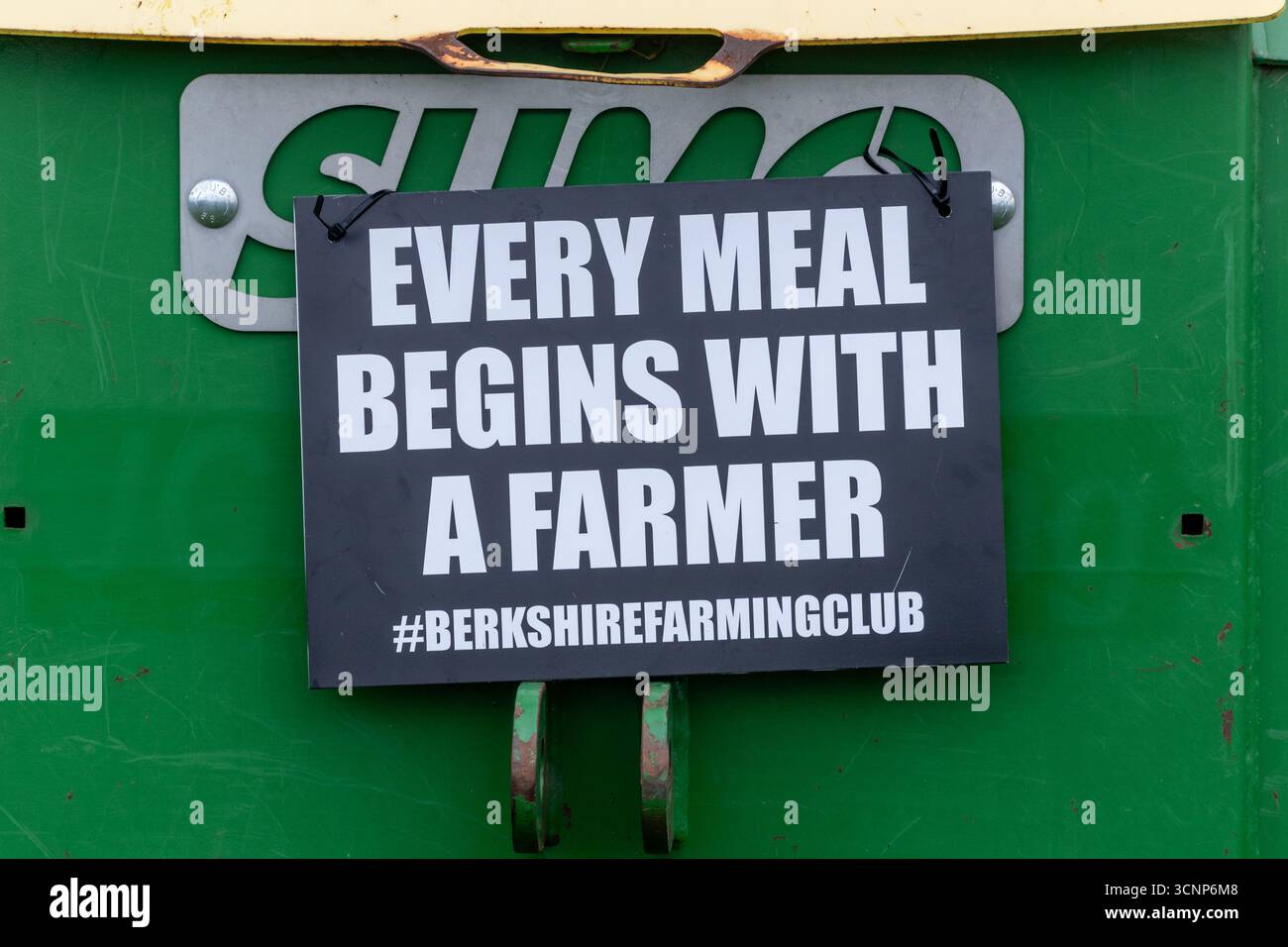 Berkshire Farming Club sign on tractor Every Meal Begins with a Farmer ...