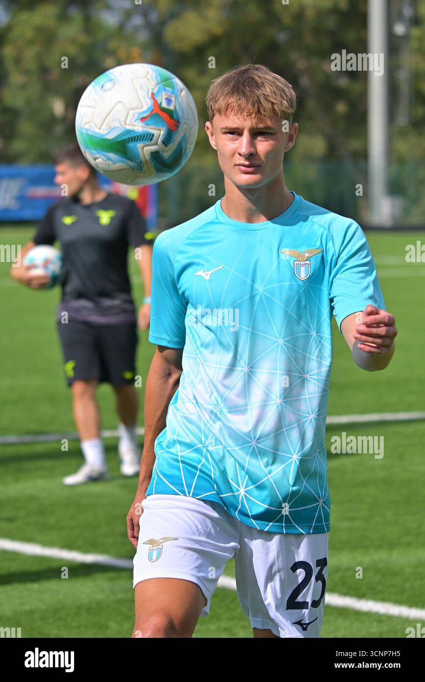 Pietro Pinelli (SS Lazio) at warm-up of the match of Primavera 1 ...