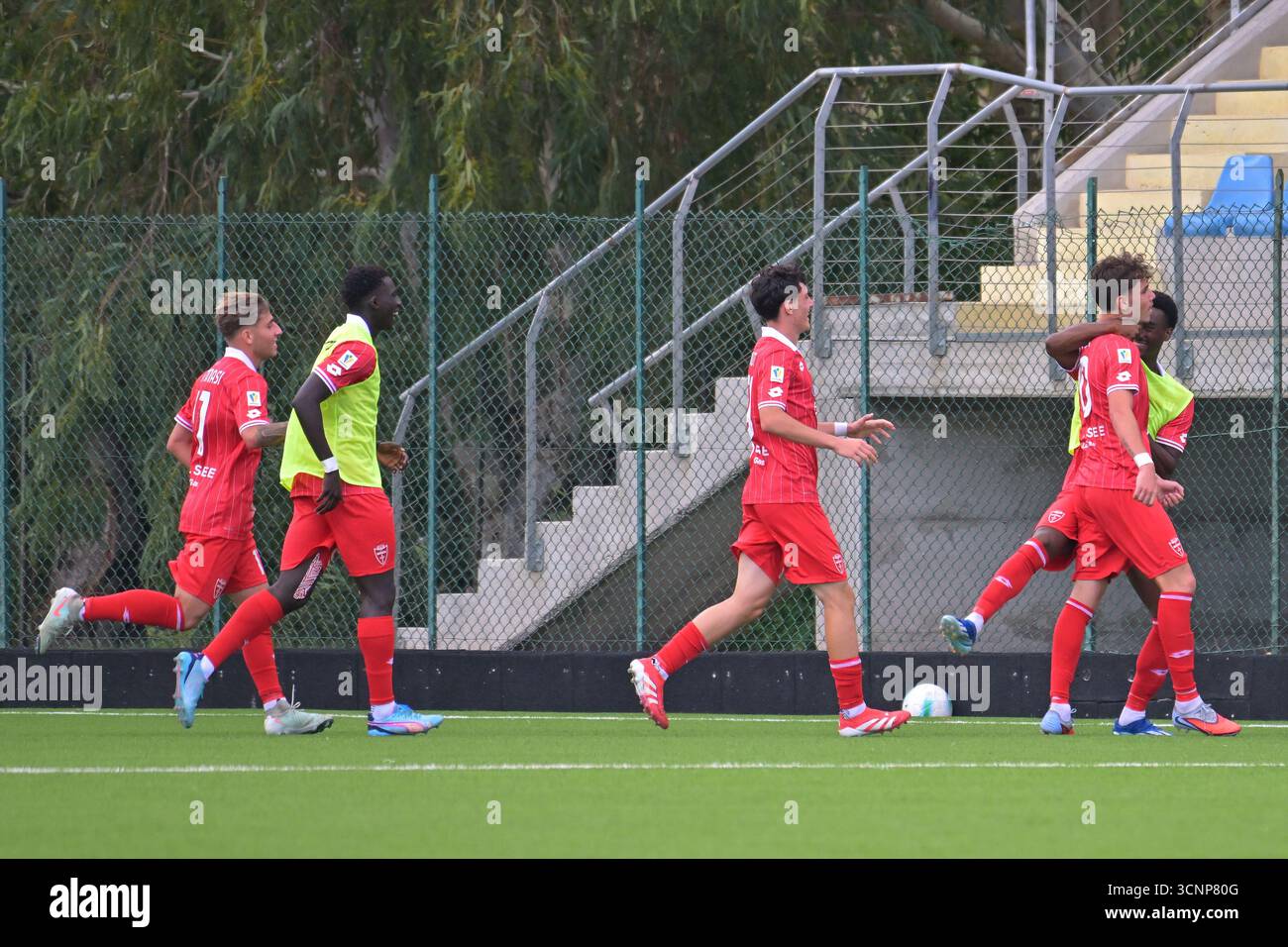 Players of Ac Monza team celebrate the goal during the match of ...
