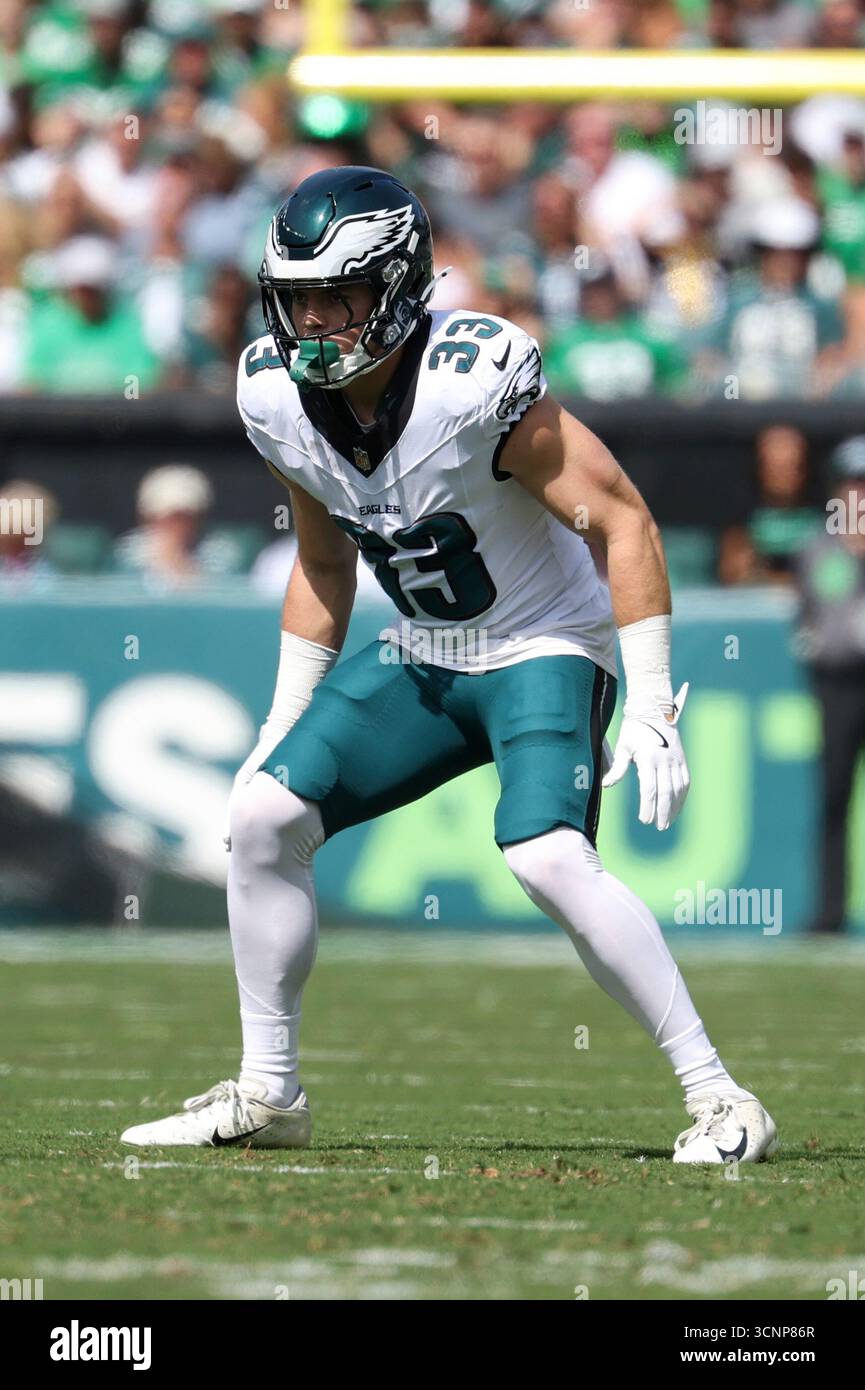 Philadelphia Eagles cornerback Cooper Dejean (33) in action during the ...