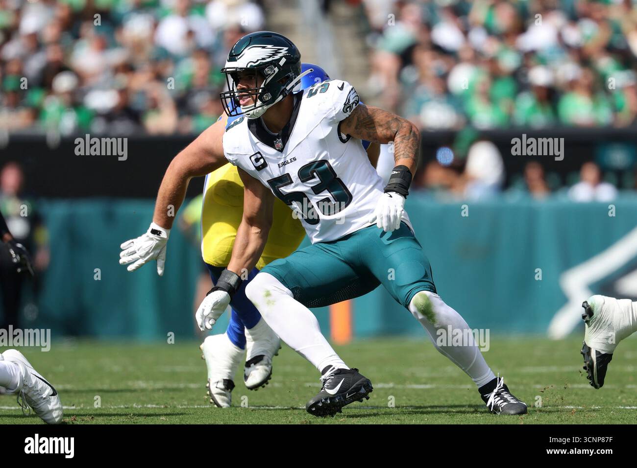 Philadelphia Eagles linebacker Zack Baun (53) in action during the ...