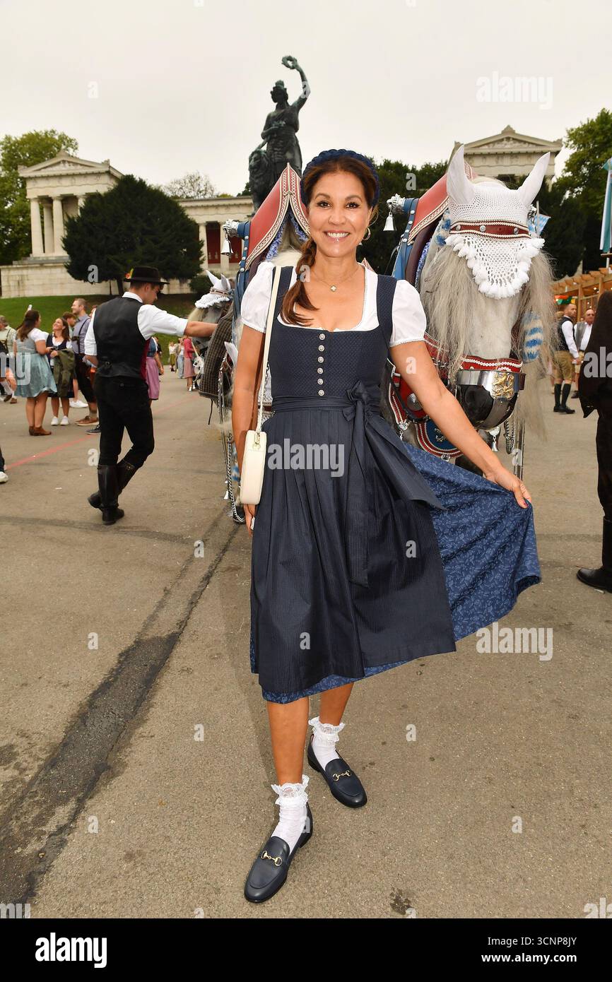 Karen Webb arrives at Damenwiesn Event at Theresienwiese on September ...