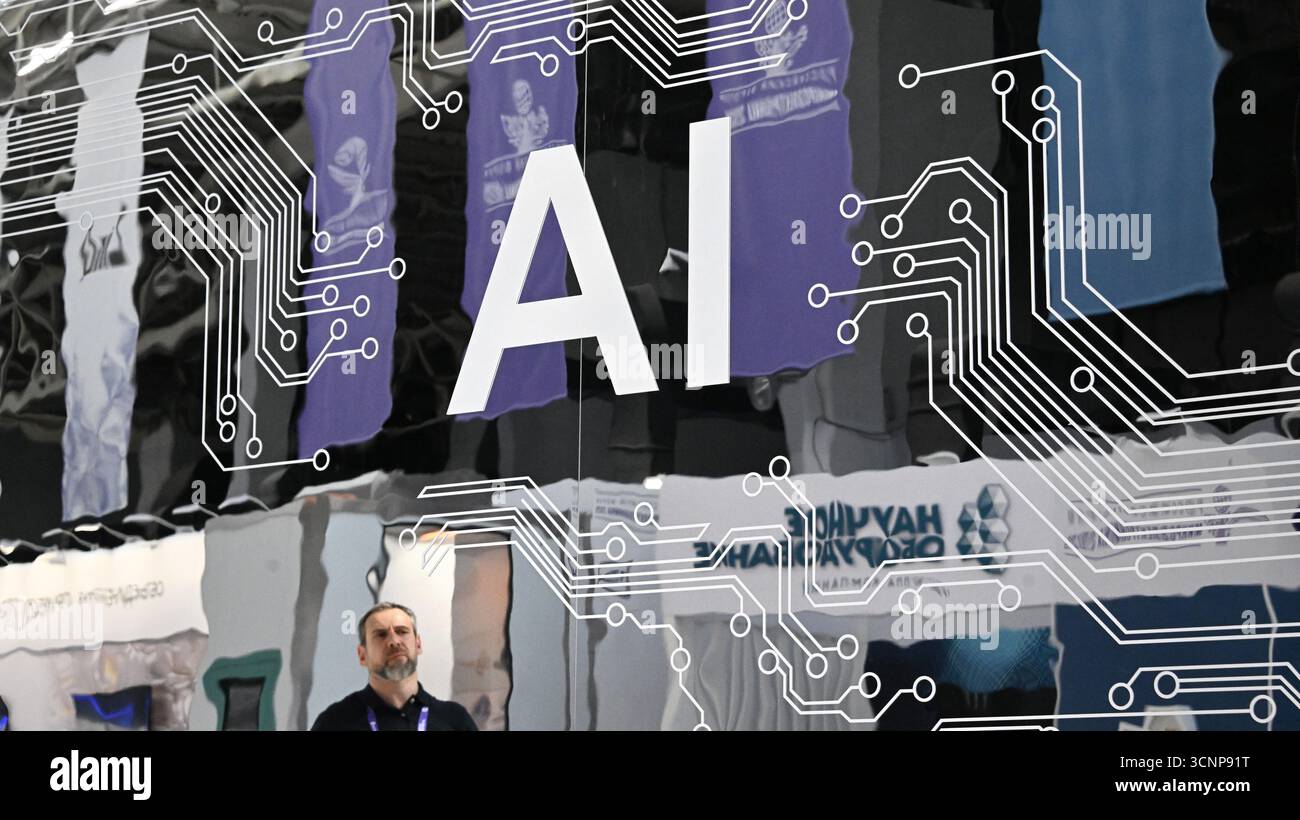 An exhibition at the forum. Credit: Anatoly Zhdanov/Kommersant Photo ...