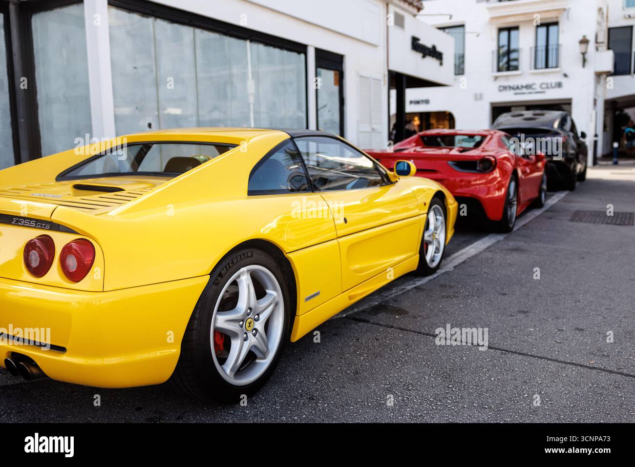 Marbella, Spain. 21st Sep, 2025. Ferrari luxury cars parked at the ...