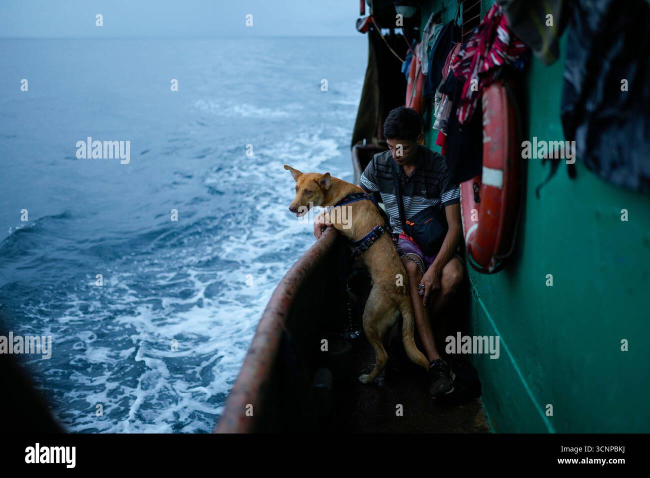 Venezuelan Abraham Castro rides a cargo vessel with other Venezuelan ...
