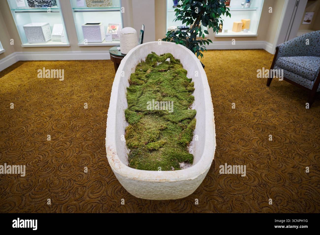 A biodegradable coffin on display at Meadowvale Cemetery in Brampton ...