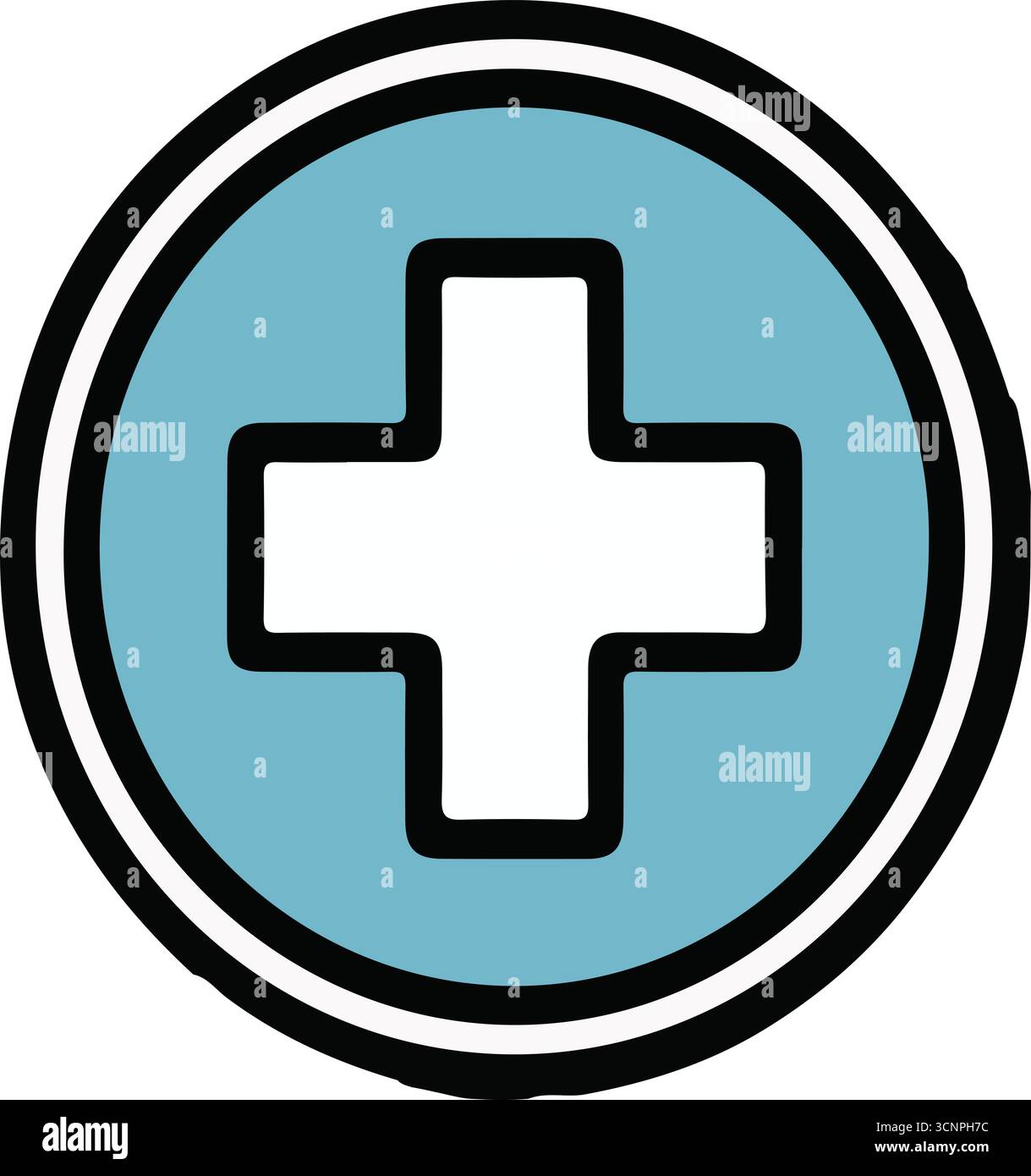 Blue medical cross in Stock Vector Images - Alamy