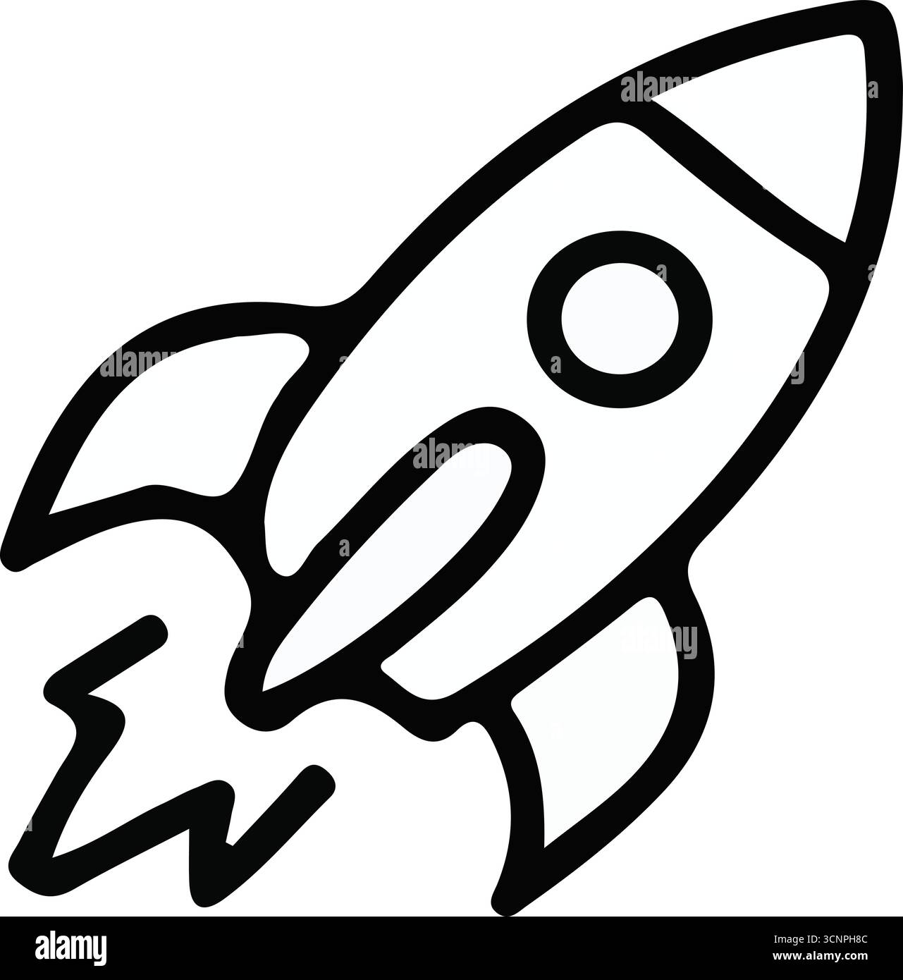 Rocket ship icon startup Stock Vector Images - Alamy