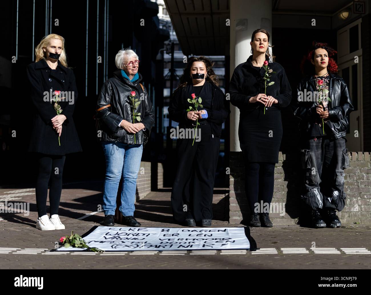 THE HAGUE – Dolle Mina activists during a demonstration in the run-up ...