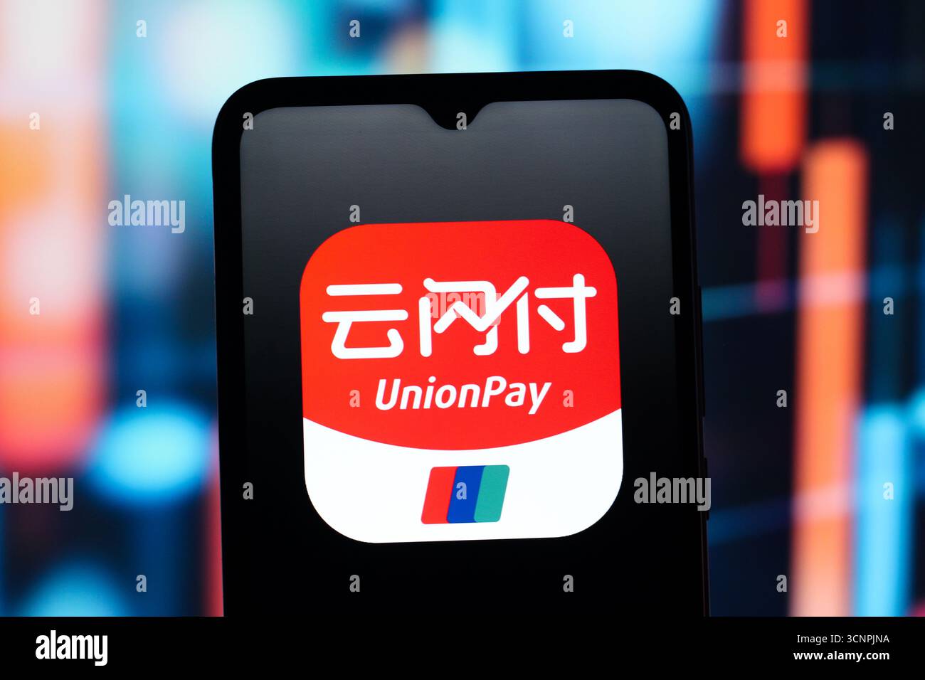 In this photo illustration, the UnionPay App (Union Pay) logo is seen ...