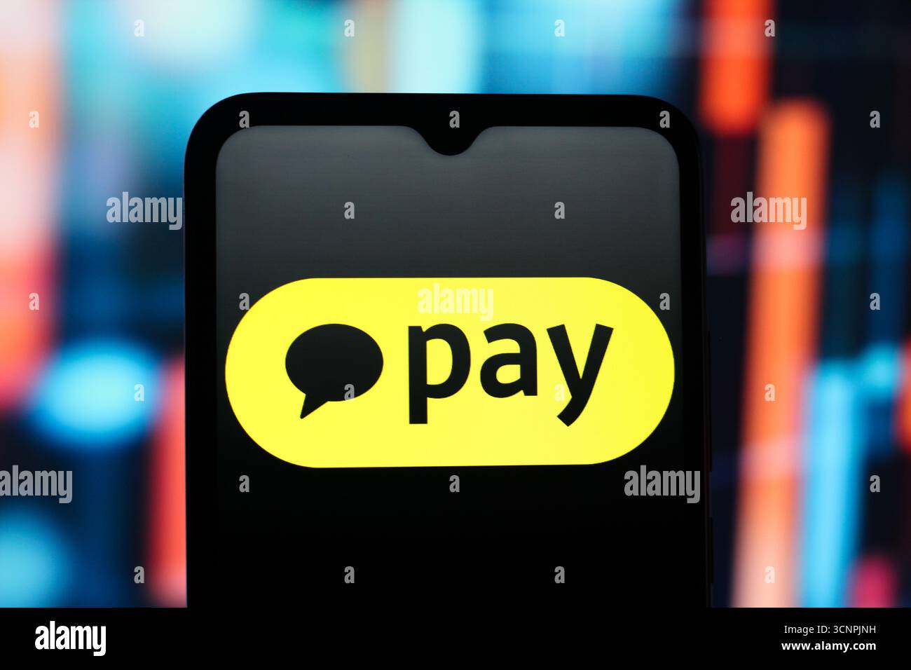 In this photo illustration, the KakaoPay (Kakao Pay) logo is seen ...