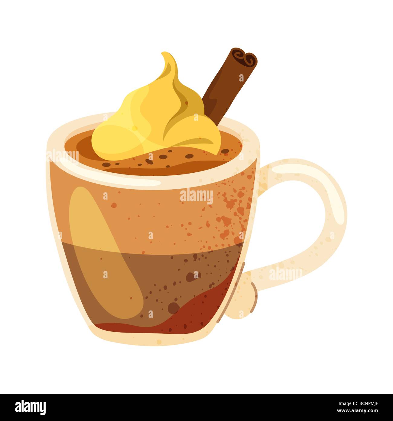 Hot coffee cinnamon on Stock Vector Images - Alamy