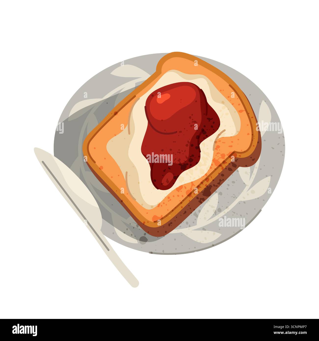 Slice bread fruit jam Stock Vector Images - Alamy
