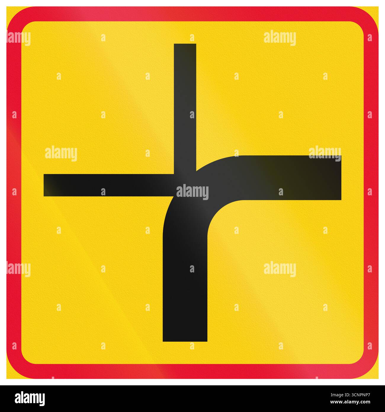 Additional road sign in Finland - Priority intersection layout Stock ...