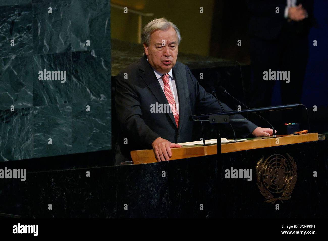 Antonio Guterres, Secretary-General of the United Nations, speaks at a ...