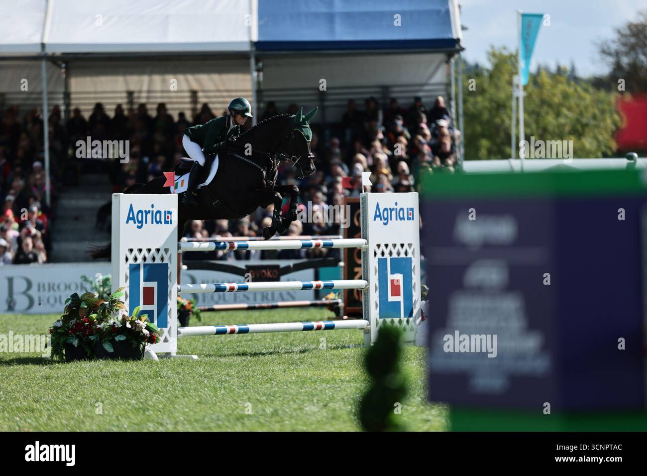 Sarah Ennis of Ireland riding Dourough Ferro Class Act during the ...