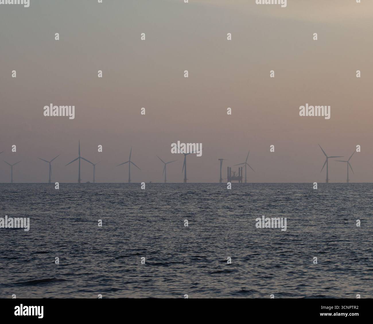 Scorby Sands offshore wind farm, Great Yarmouth, Norfolk, England, UK ...