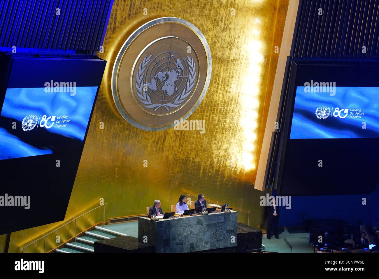 United Nations. 22nd Sep, 2025. Photo shows a United Nations General ...