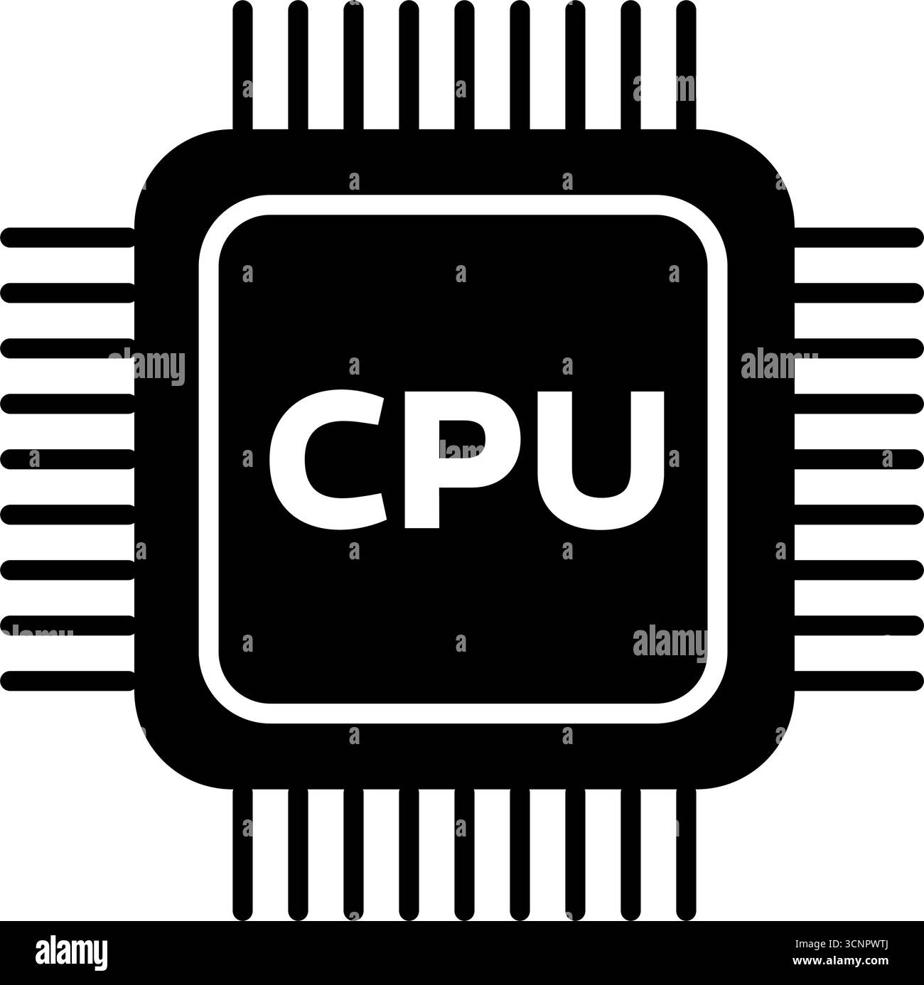 CPU processor - vector icon Stock Vector Image & Art - Alamy