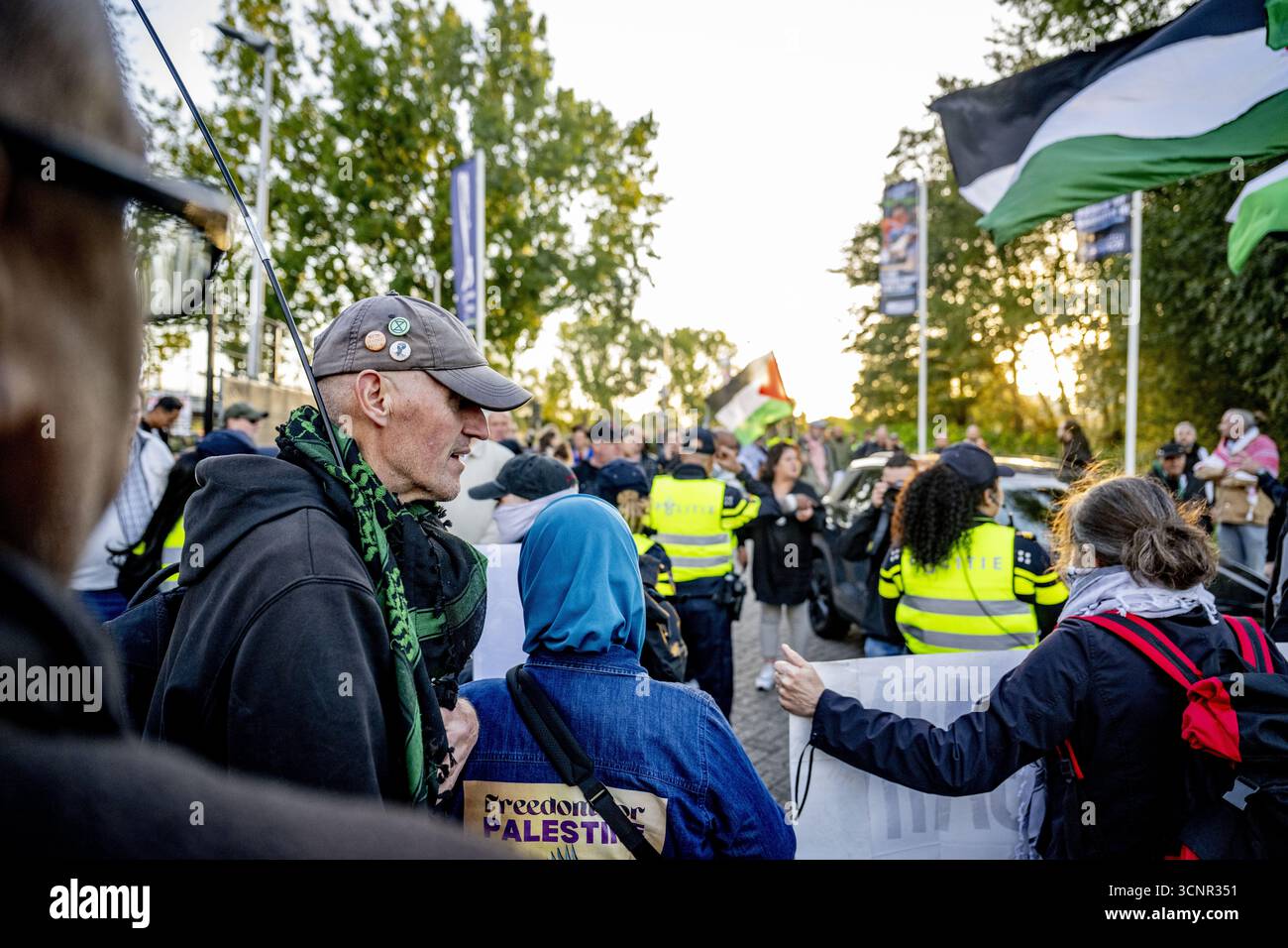ROTTERDAM - Pro-Palestinian demonstrators at the Neptunus Family ...
