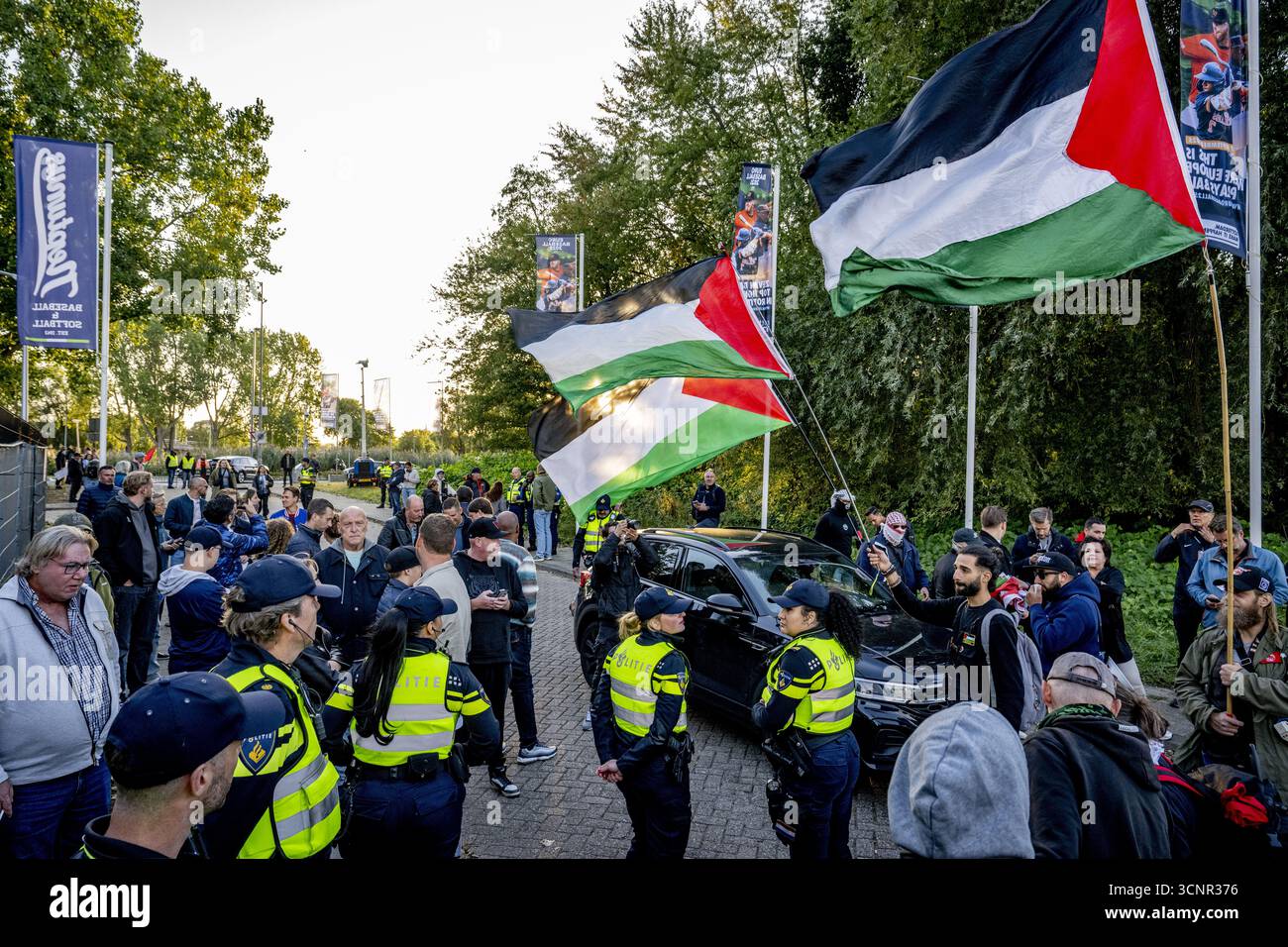 ROTTERDAM - Pro-Palestinian demonstrators at the Neptunus Family ...