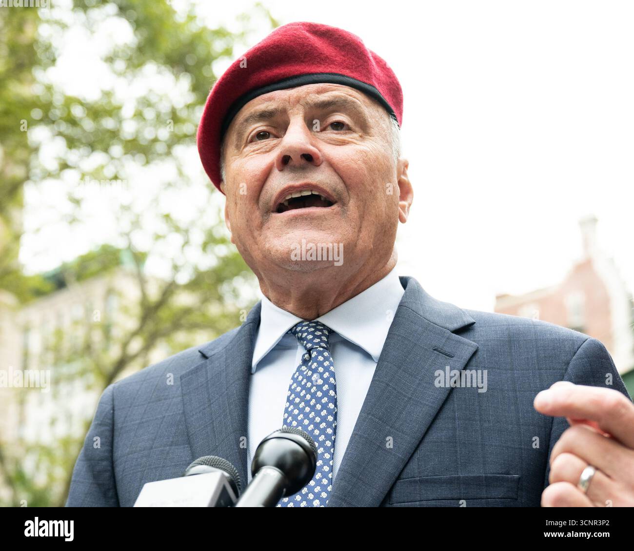 Curtis Sliwa, founder and CEO of the Guardian Angels and candidate for ...