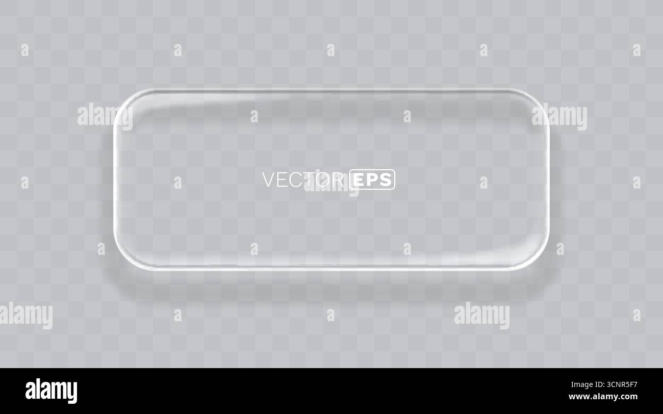 Glass Button frame, transparent background. Vector Stock Vector Image ...