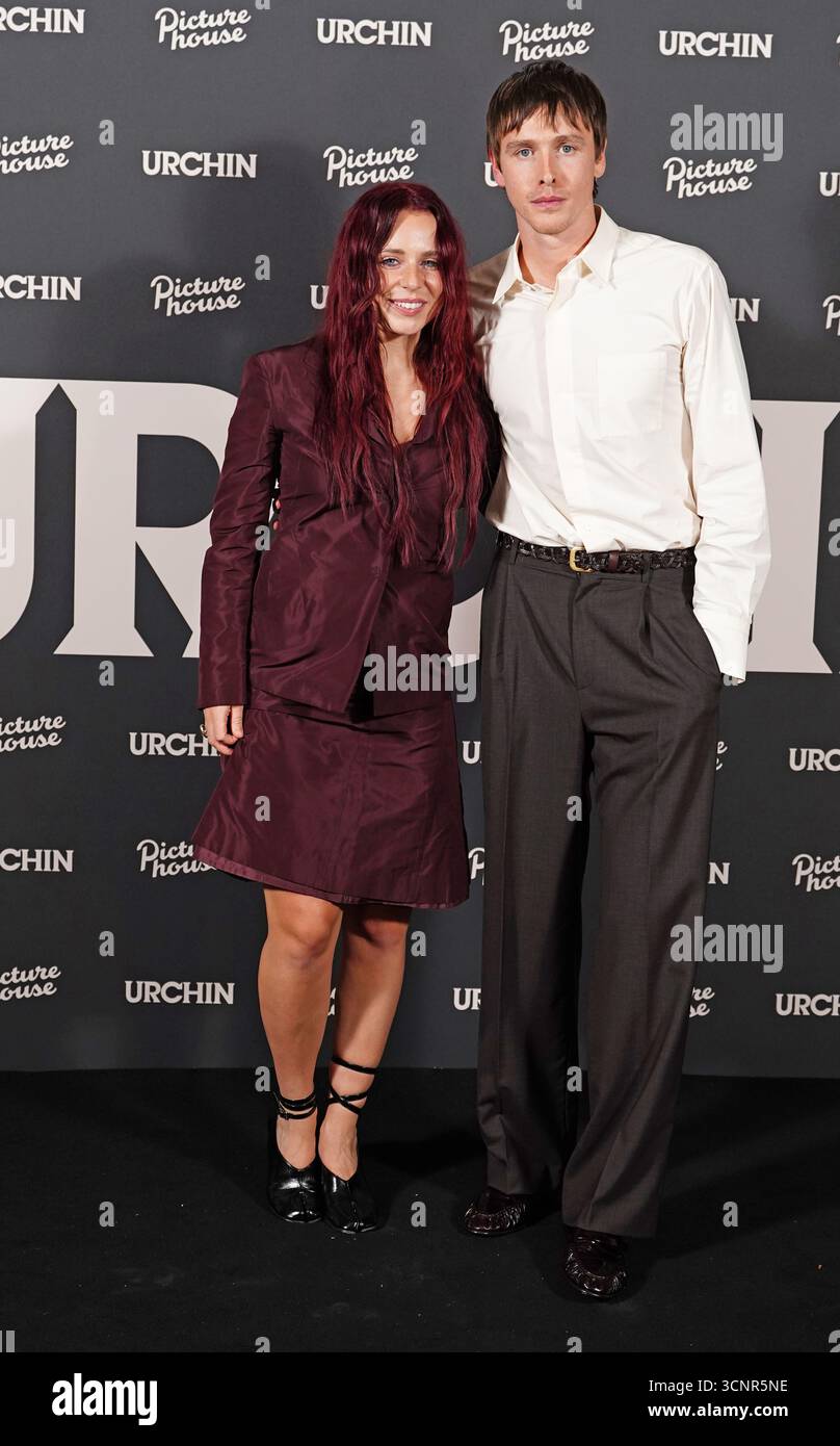 Rose Gray and Harris Dickinson arriving for the premiere of Urchin, at ...