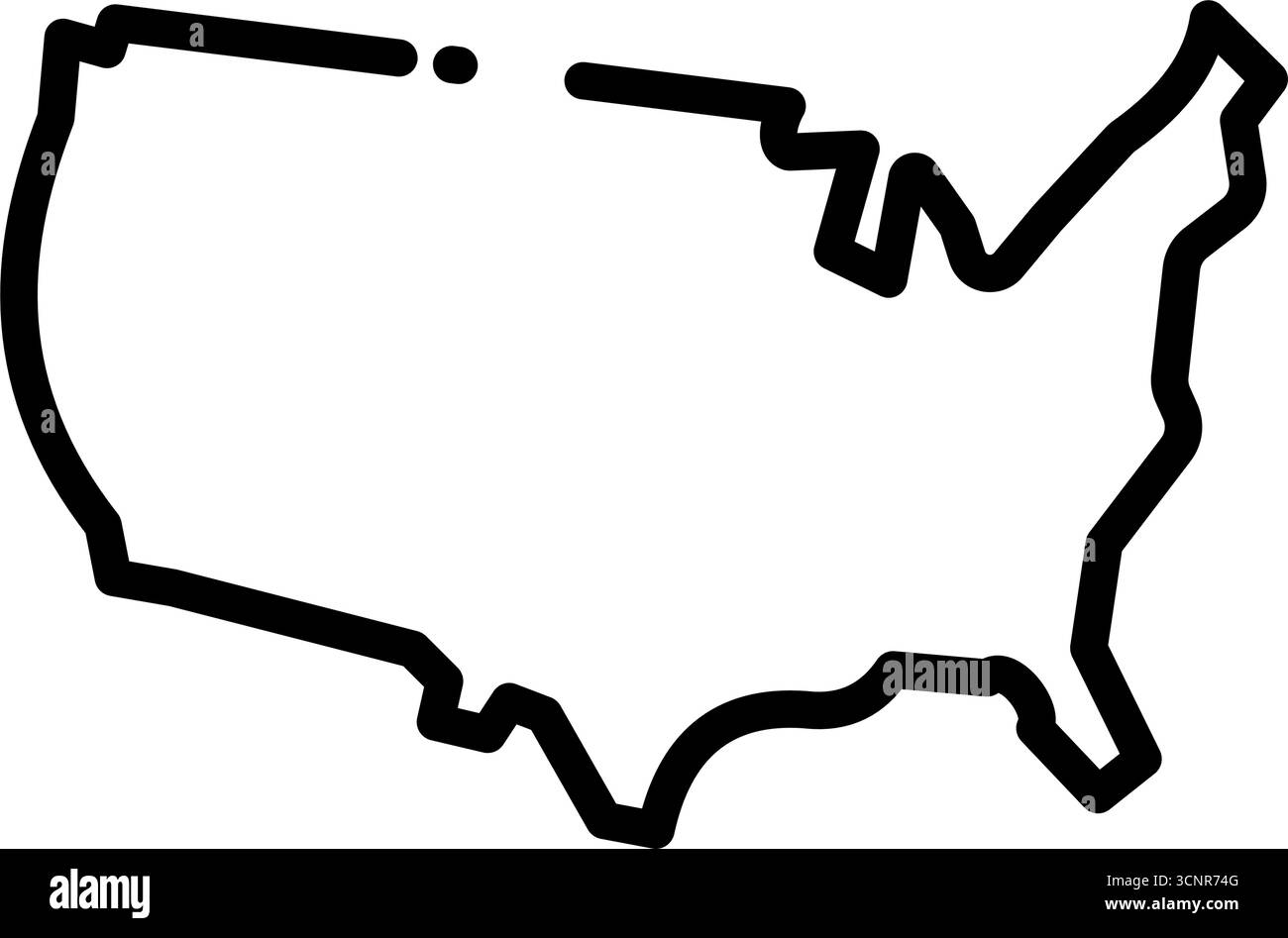 United states of america map line icon Stock Vector Image & Art - Alamy