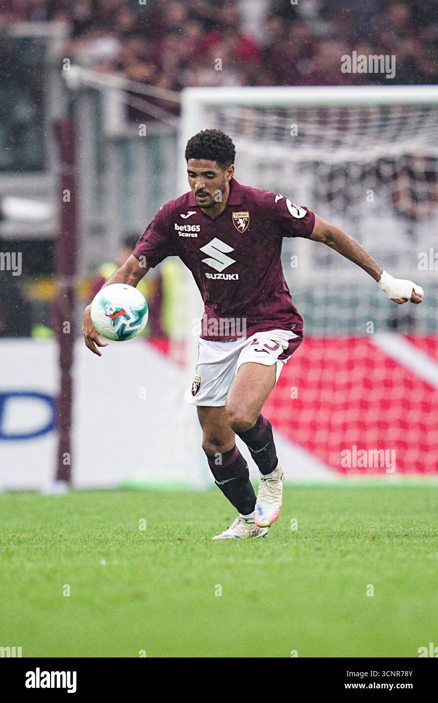 Torino’s Saul Coco during the Serie A soccer match between Torino and ...