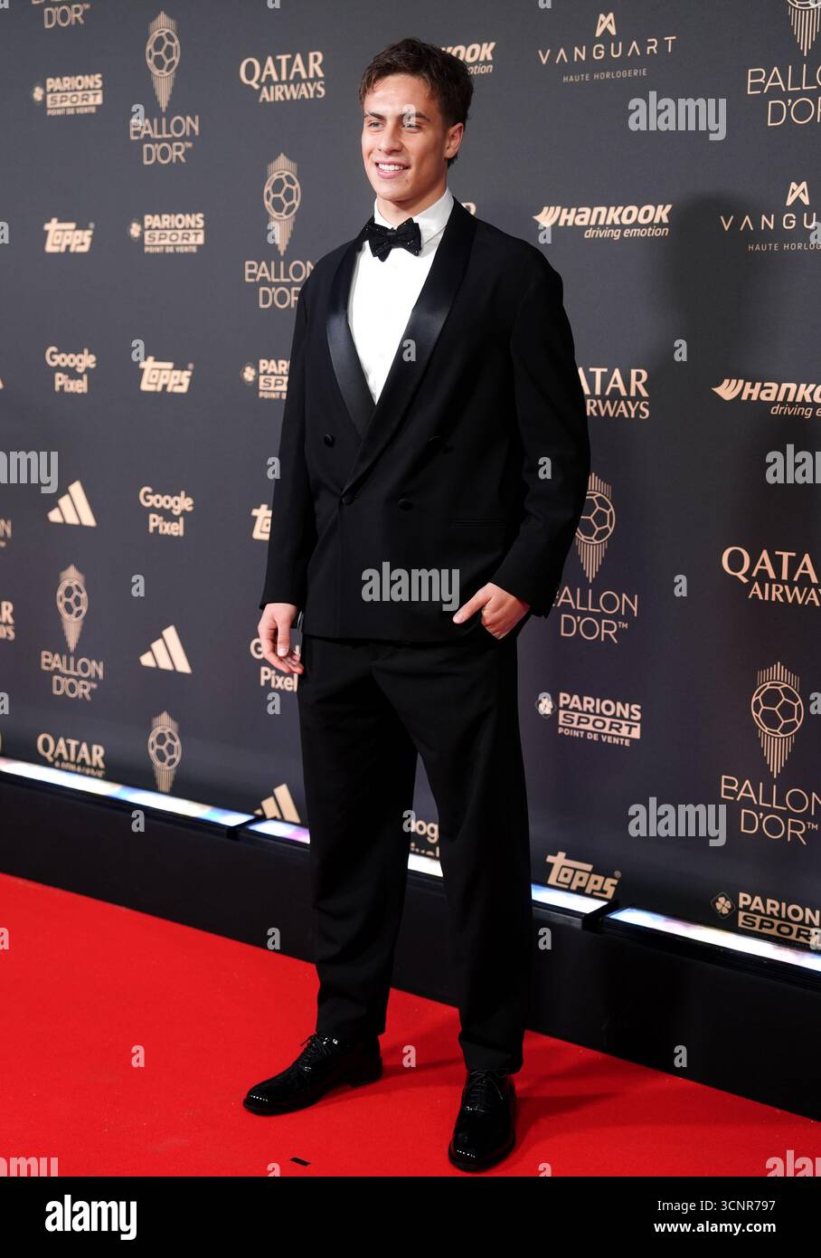 Kenan Yildiz arriving at the Ballon d'Or awards ceremony 2025, at the ...