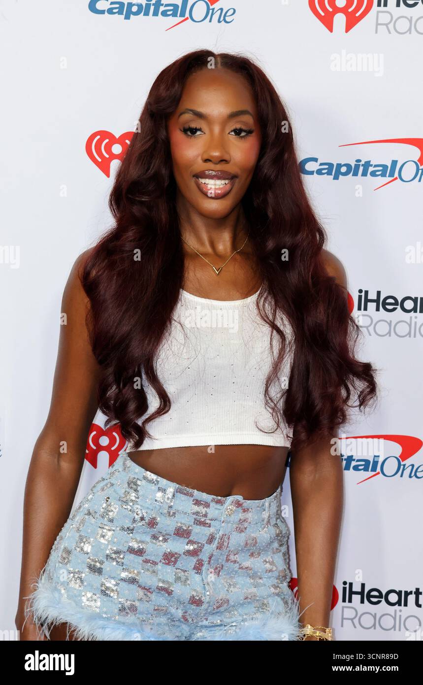 Crystal Nicole at the 2025 iHeartRadio Music Festival held at T-Mobile ...