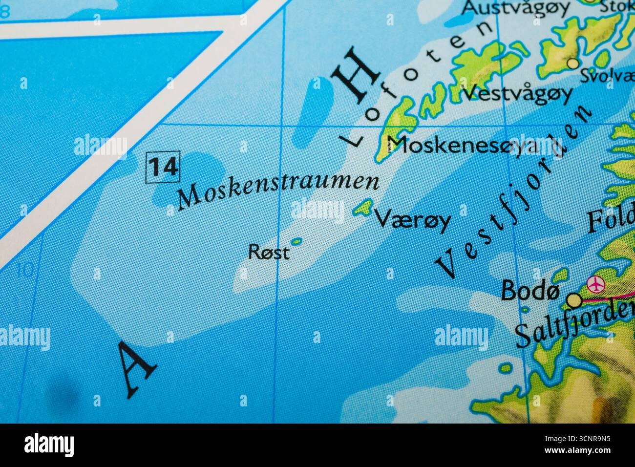 Map of lofoten islands hi-res stock photography and images - Alamy