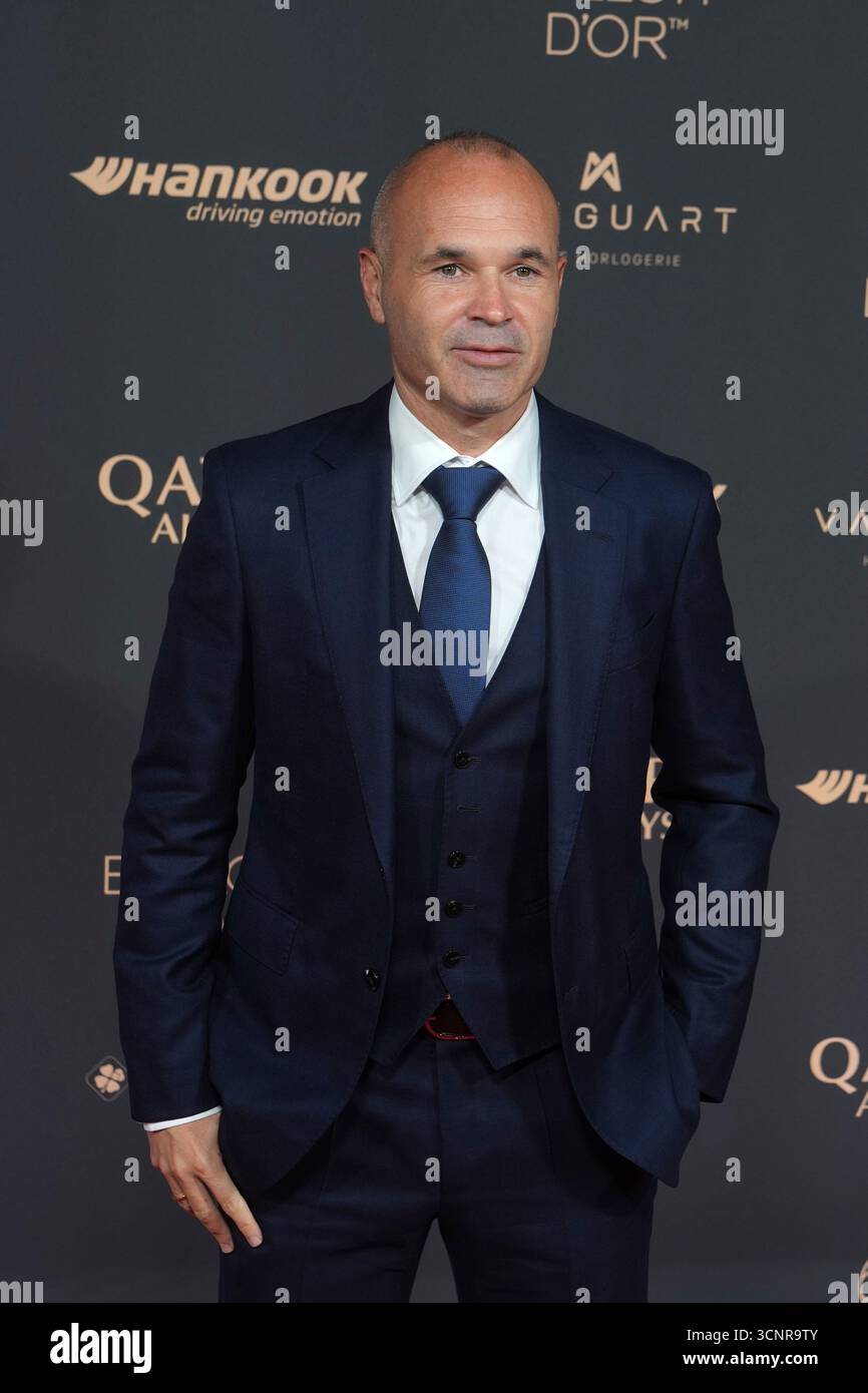 Andres Iniesta arrives for the 69th Ballon d'Or (Golden Ball) award ...