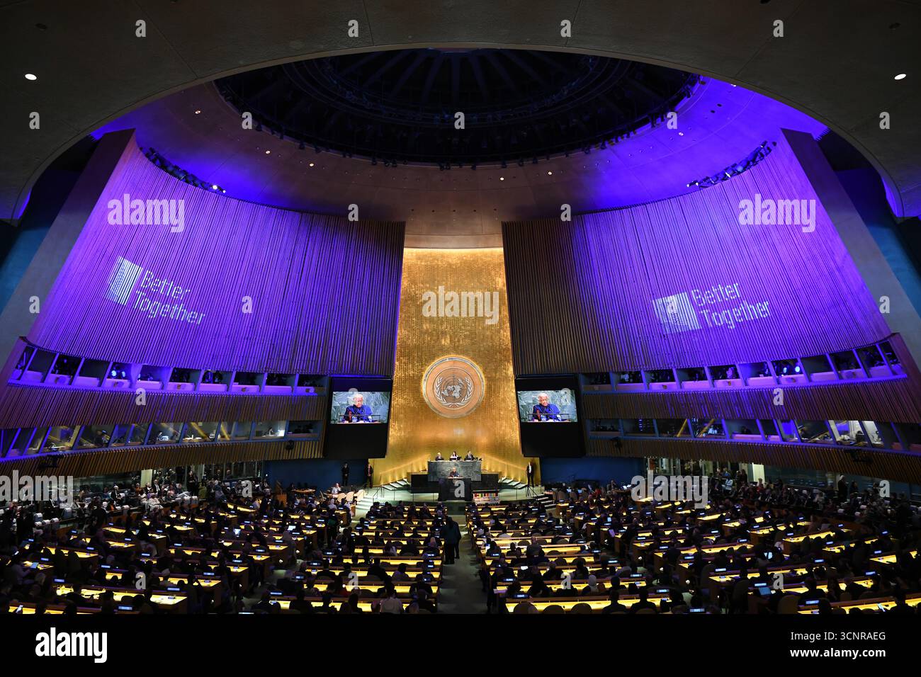United Nations. 22nd Sep, 2025. Photo shows a United Nations General ...