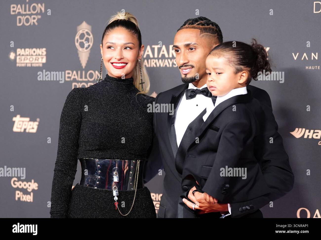 Natalia Rodrigues Belloli and Raphinha arriving at the Ballon d'Or ...