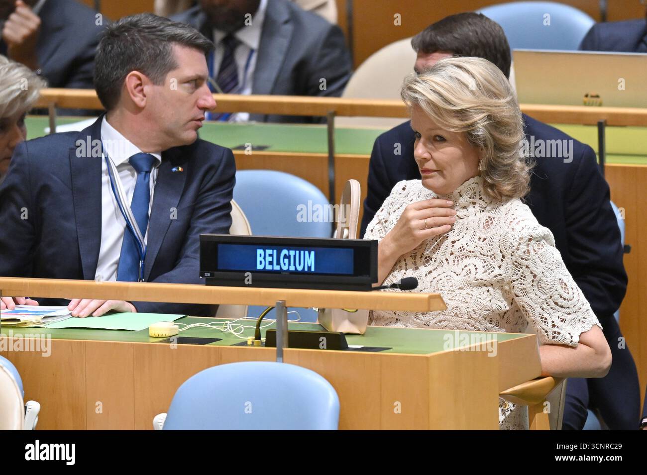Queen Mathilde of Belgium seemed inside the United Nations General ...