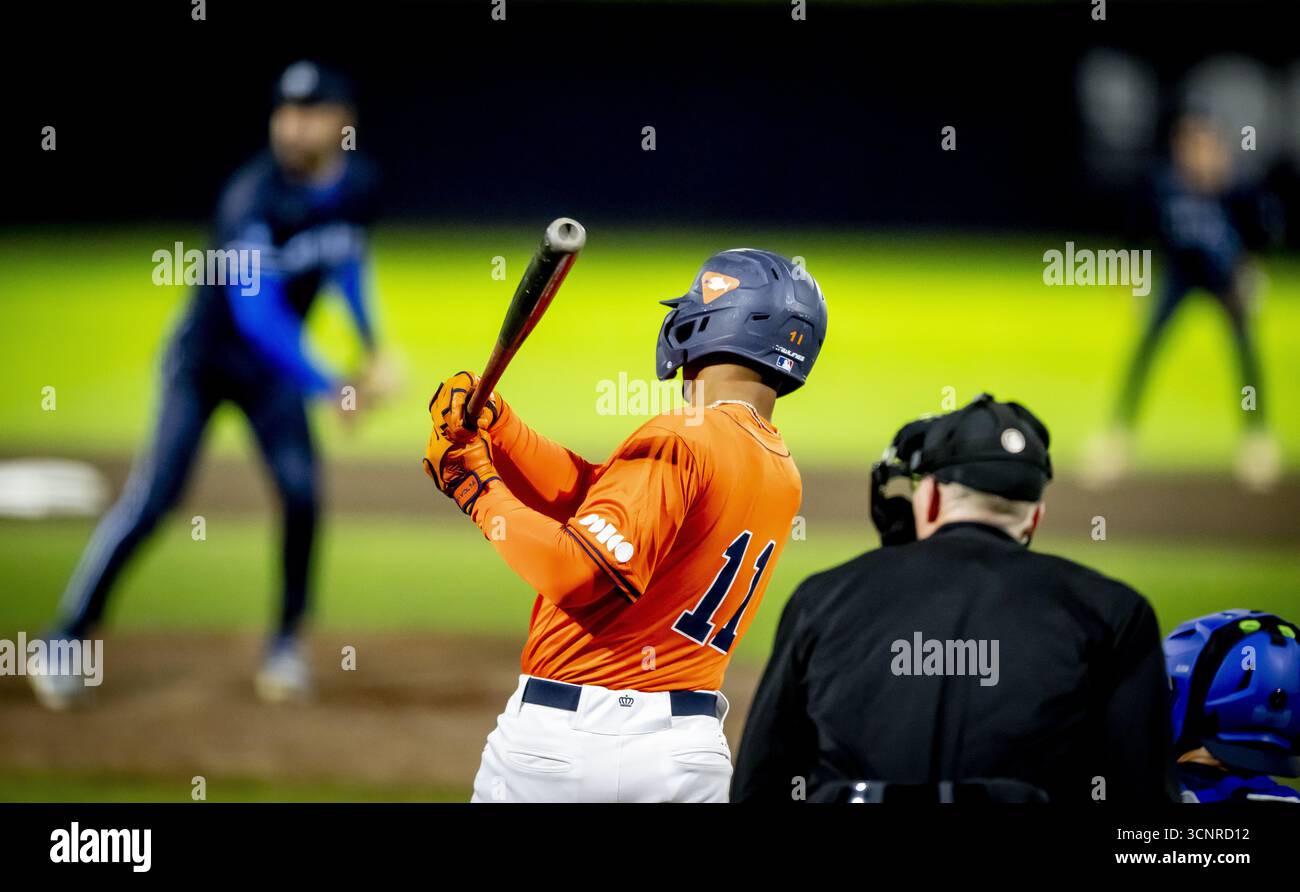 ROTTERDAM - Dutch baseball player DIDDER Ray-Patrick in action against ...
